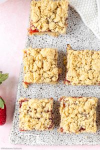 Strawberry Jam Crumble Slice - Wholesome Patisserie
