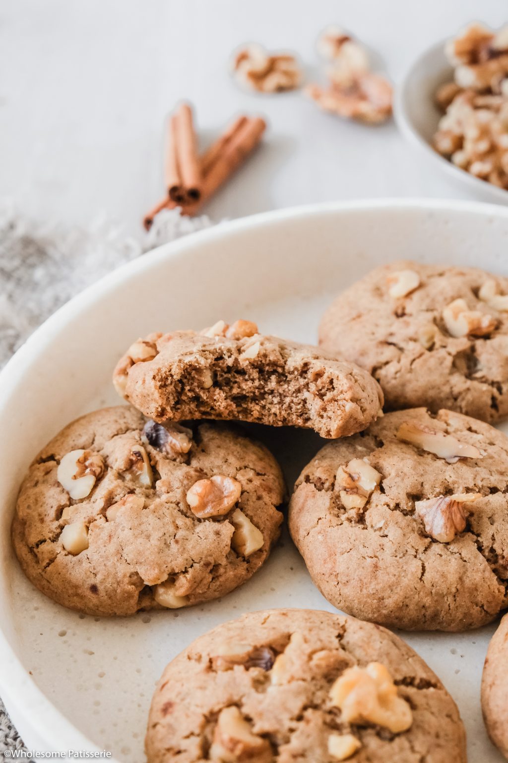 Walnut & Cinnamon Cookies - Wholesome Patisserie