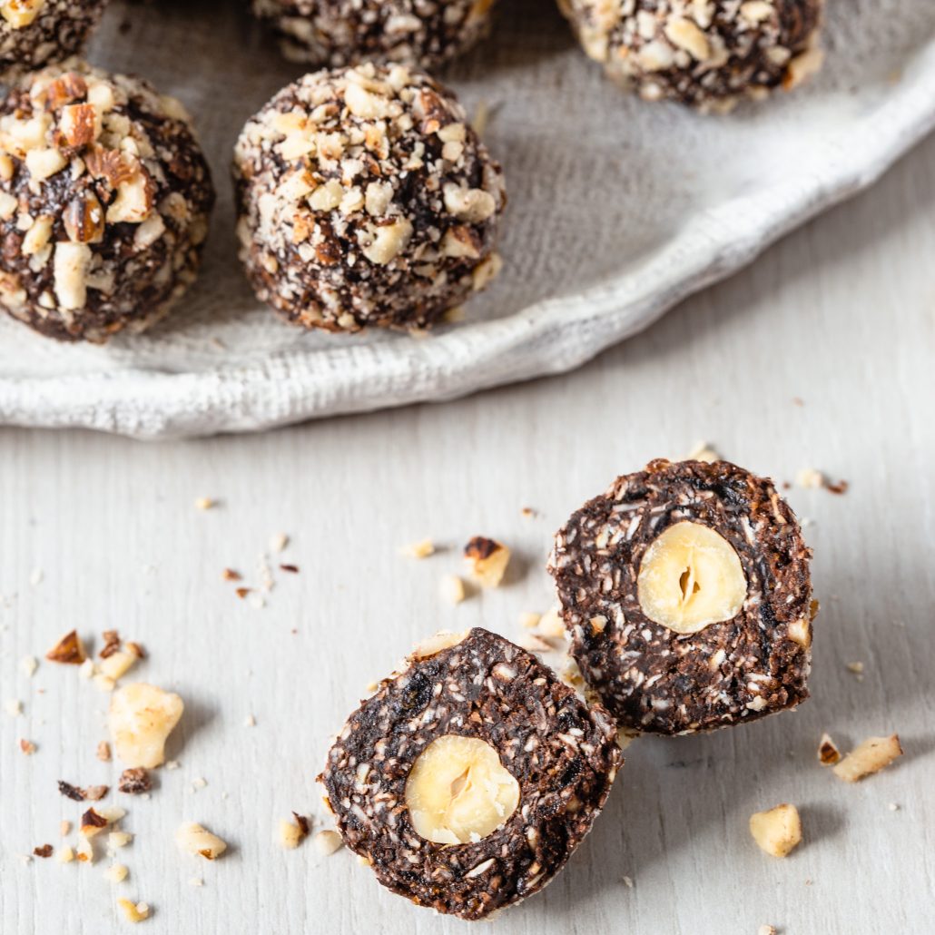 Hazelnut Chocolate Bliss Balls - Wholesome Patisserie
