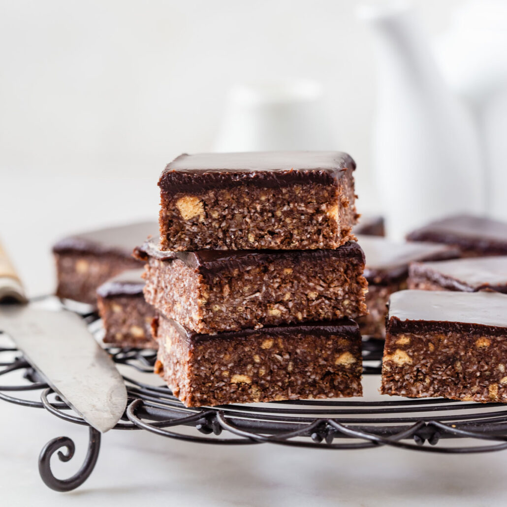Easy Chocolate Fudge Slice - Wholesome Patisserie