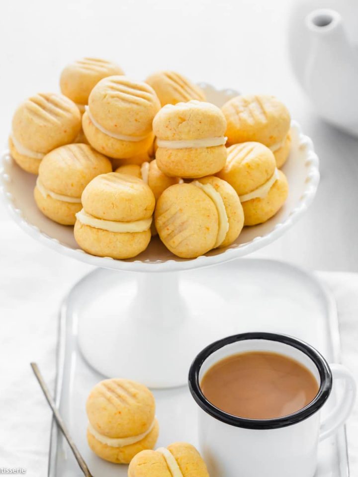 Lemon Cream Shortbread Biscuits -Wholesome Patisserie