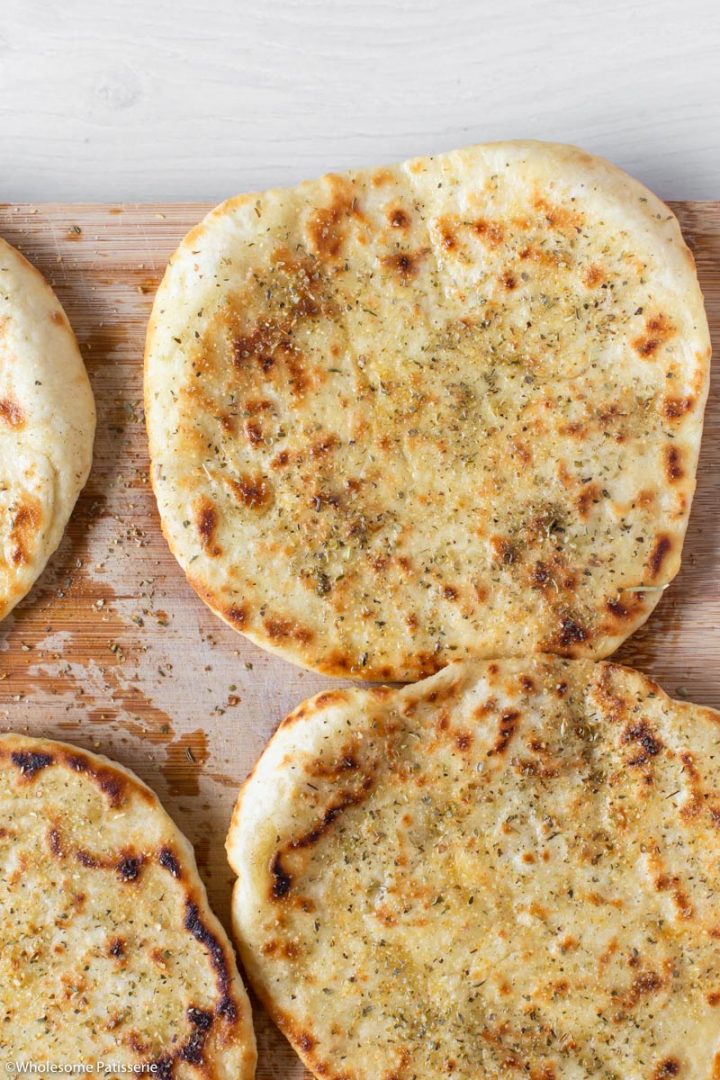 Quick Garlic and Herb Flatbread - Wholesome Patisserie