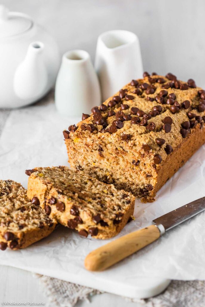 Easy Chocolate Chip Coconut Loaf Cake - Wholesome Patisserie