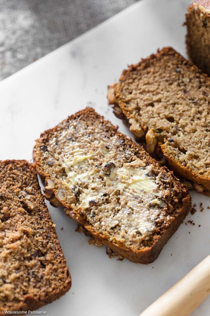 Easy Date Loaf with Walnuts - Wholesome Patisserie