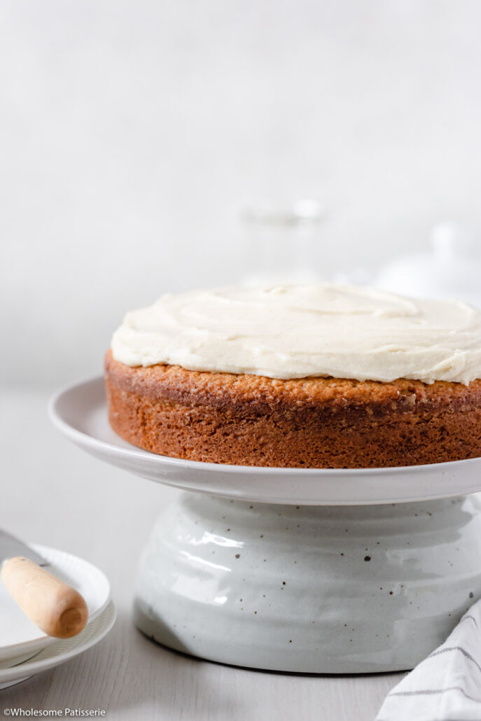 8 Inch Cake Recipe (Single Layer Vanilla Cake, Serves 8–10) | Wholesome ...