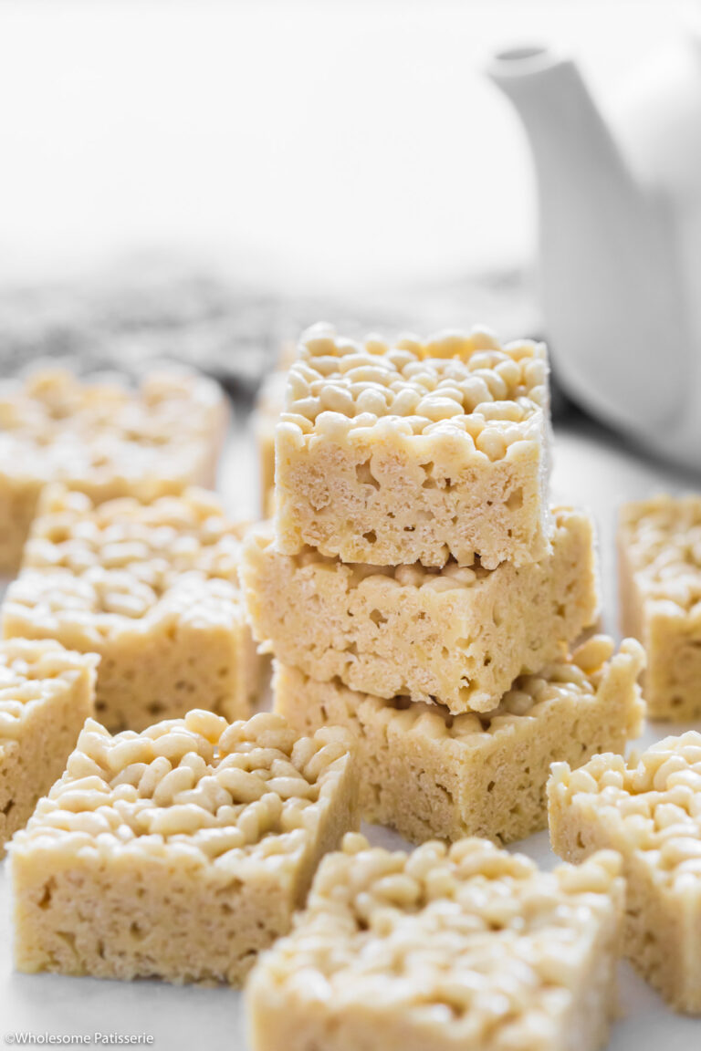 Easy Rice Bubble Slice - Wholesome Patisserie