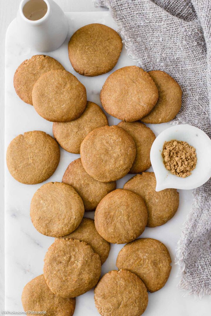 Easy Gingernut Biscuits (Ginger Snaps) - Wholesome Patisserie
