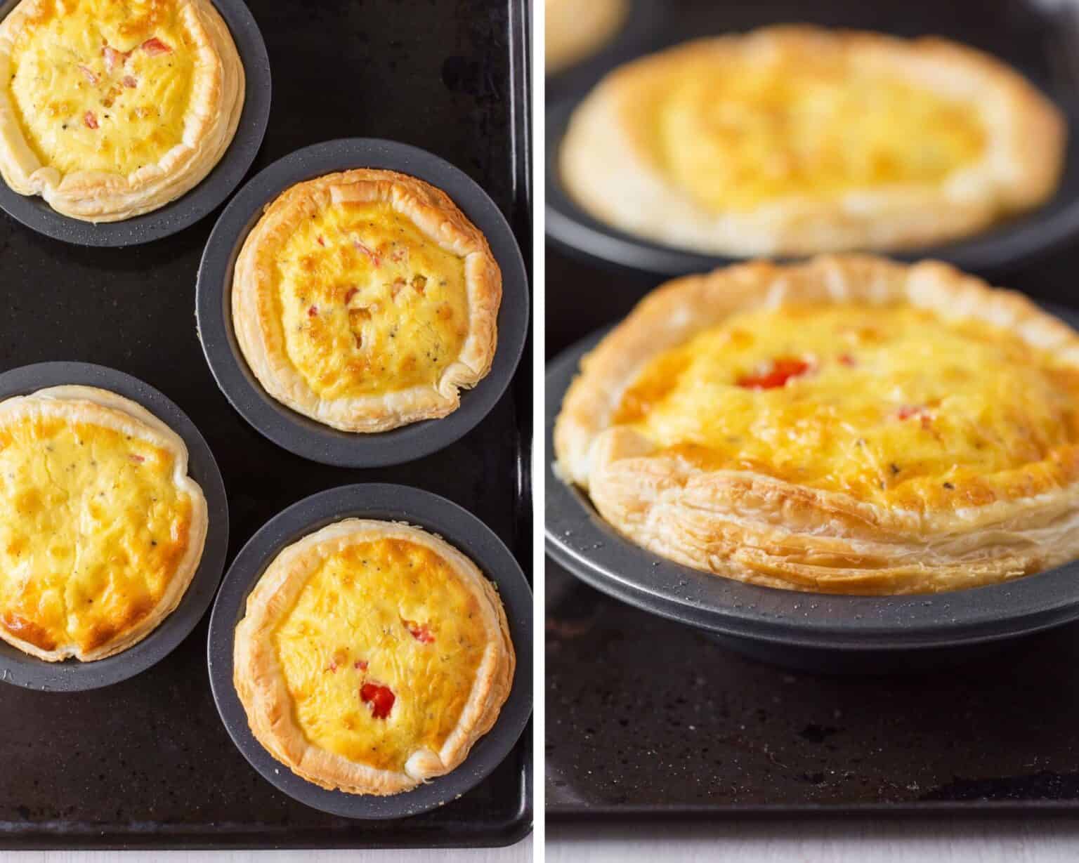Easy Individual Quiches with Puff Pastry - Wholesome Patisserie