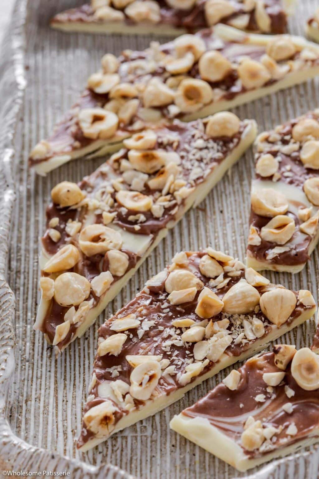 Salted Chocolate Hazelnut Bark - Wholesome Patisserie