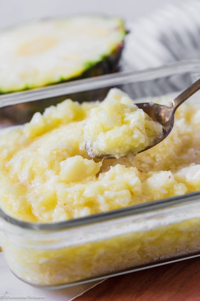 How To Make Crushed Pineapple (From Fresh or Canned) - Wholesome Patisserie