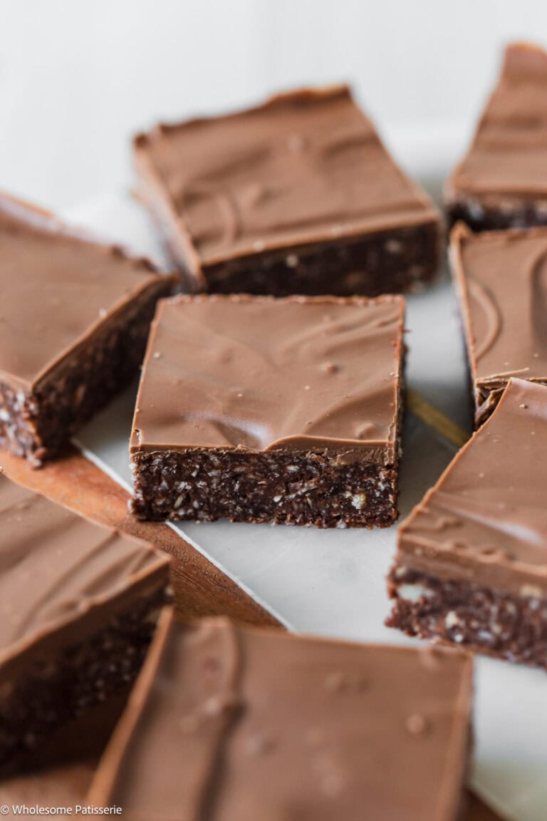 No Bake Chocolate Slice Without Condensed Milk - Wholesome Patisserie