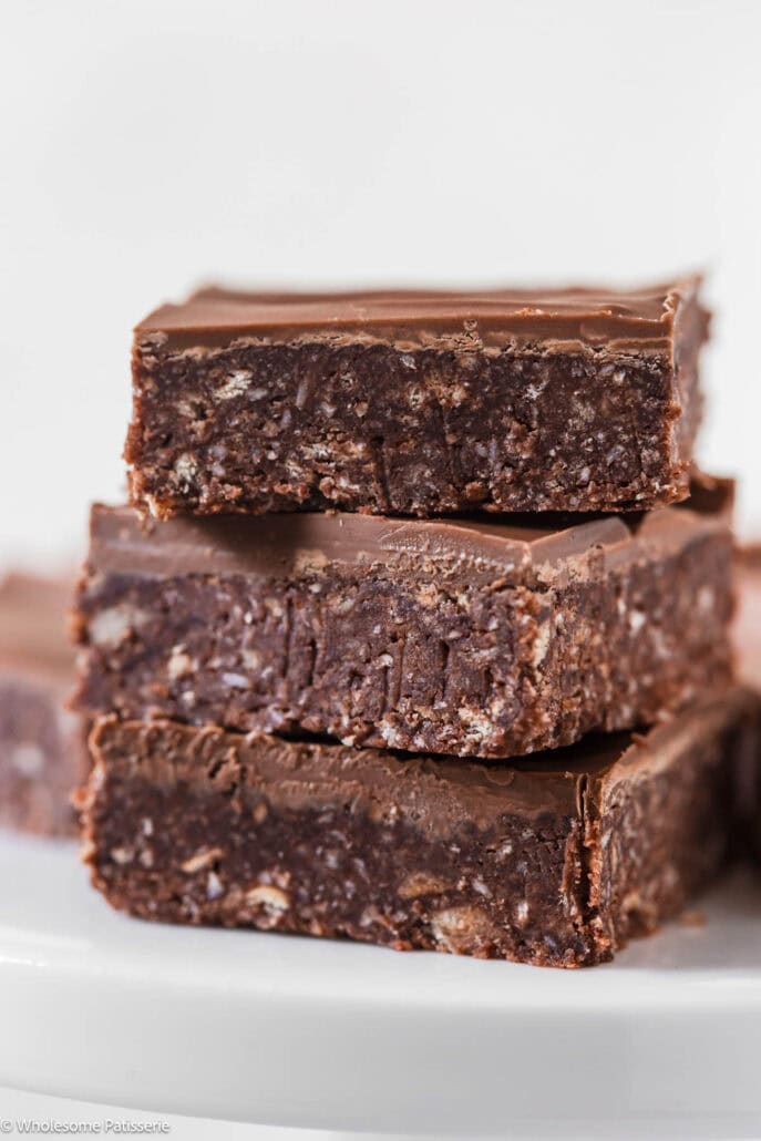 No Bake Chocolate Slice Without Condensed Milk - Wholesome Patisserie