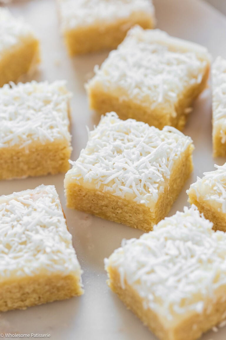 Coconut Slice - Wholesome Patisserie