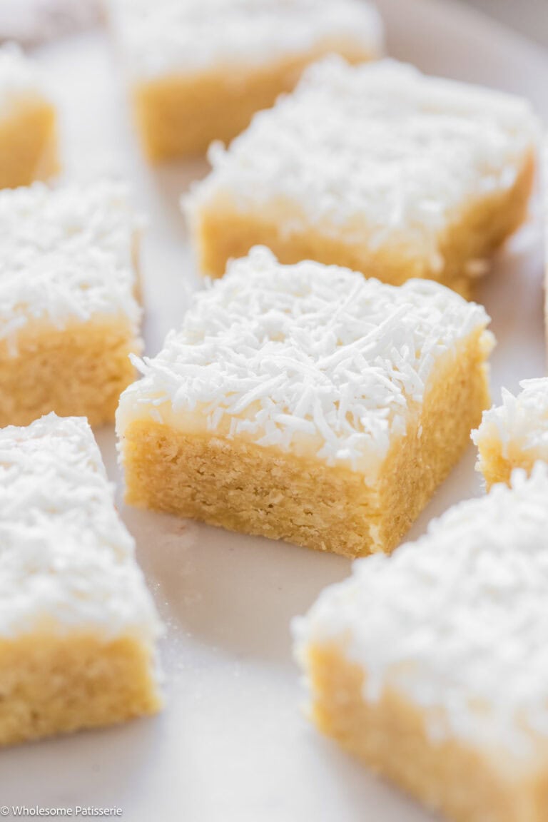 Coconut Slice - Wholesome Patisserie
