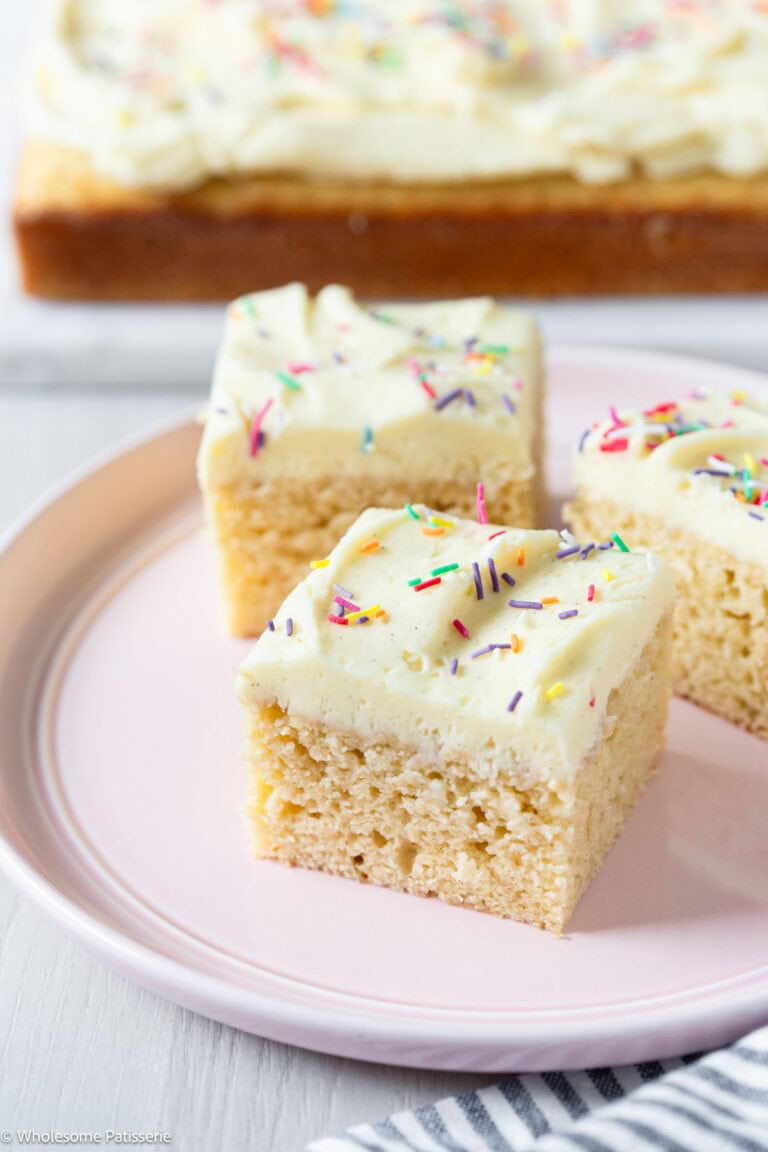 Moist Vanilla Cake Recipe (with Oil) - Wholesome Patisserie
