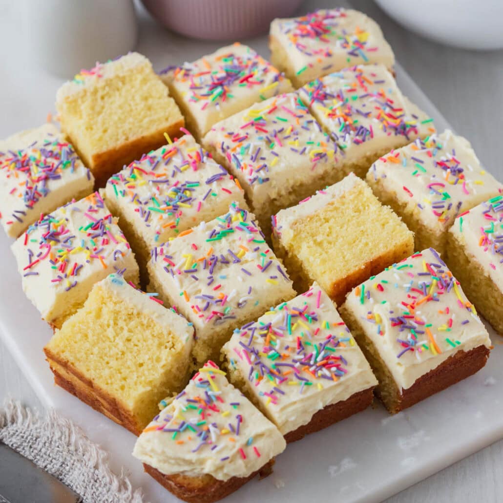 Square Vanilla Cake (8x8 Cake) - Wholesome Patisserie