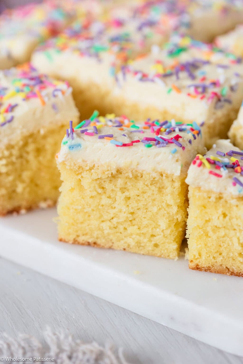 Square Vanilla Cake (8x8 Cake) - Wholesome Patisserie