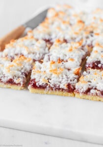 Raspberry Coconut Slice - Wholesome Patisserie