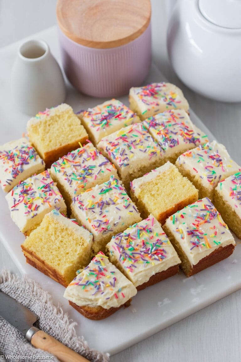 Square Vanilla Cake (8x8 Cake) - Wholesome Patisserie