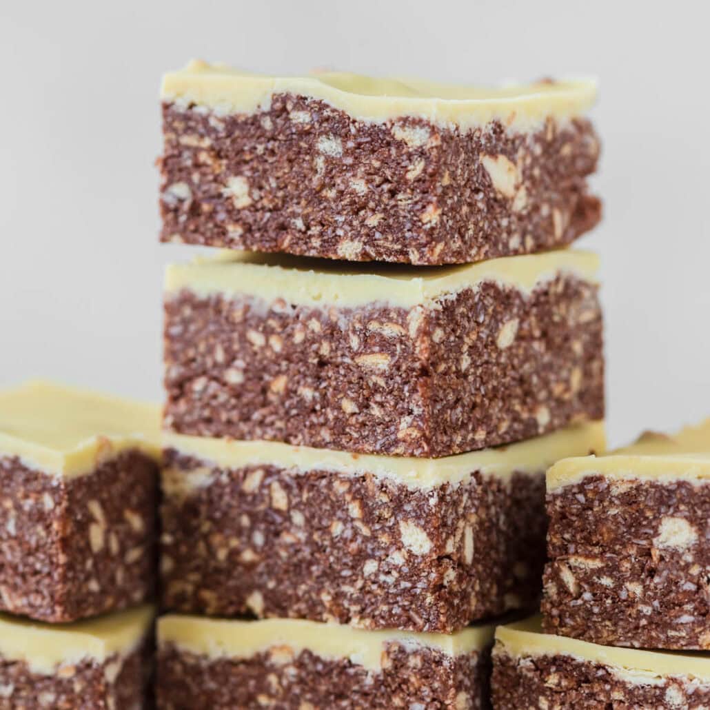 White Chocolate Rum Ball Slice - Wholesome Patisserie