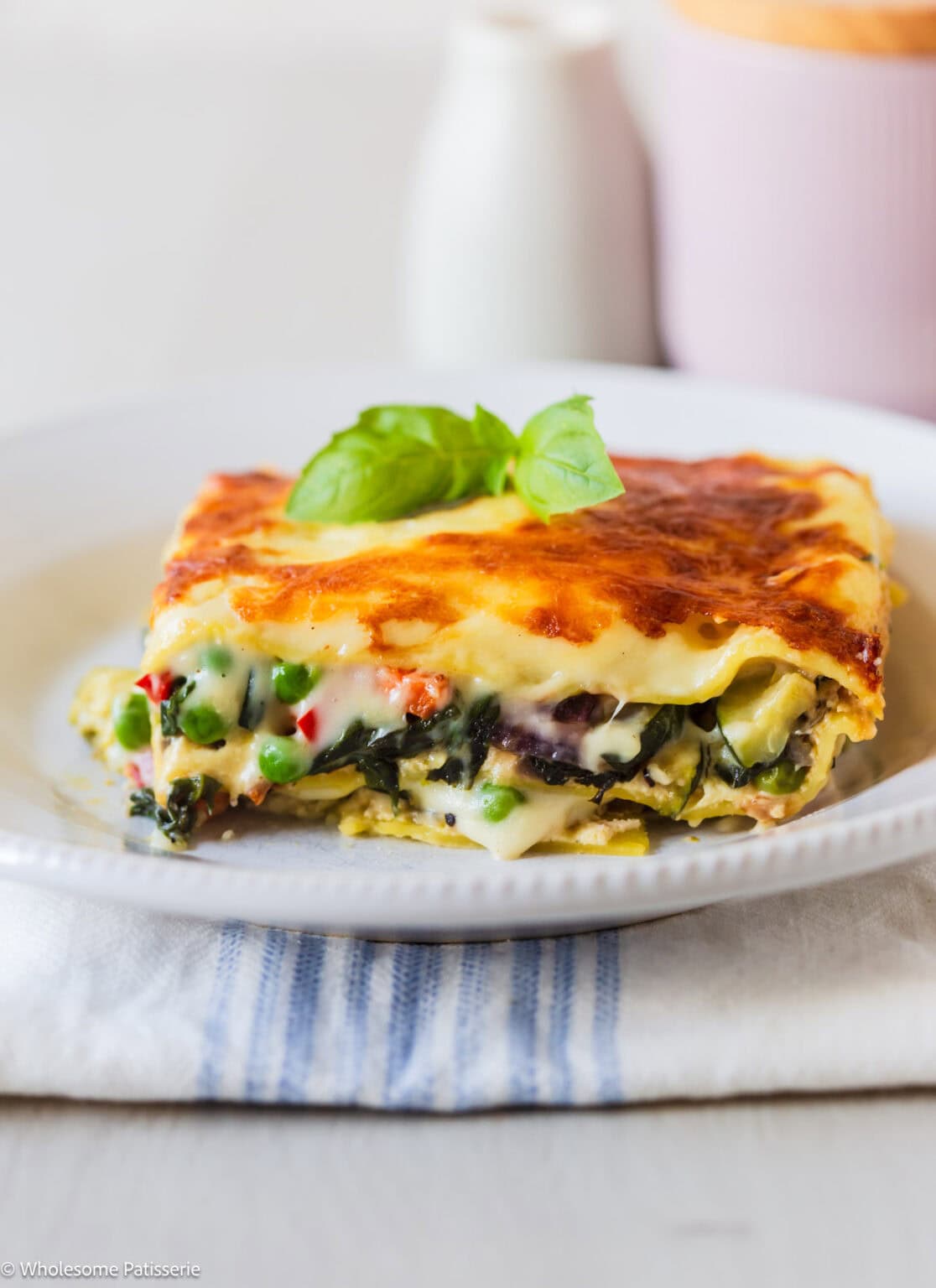 Vegetable Lasagna with Bechamel and Ricotta - Wholesome Patisserie
