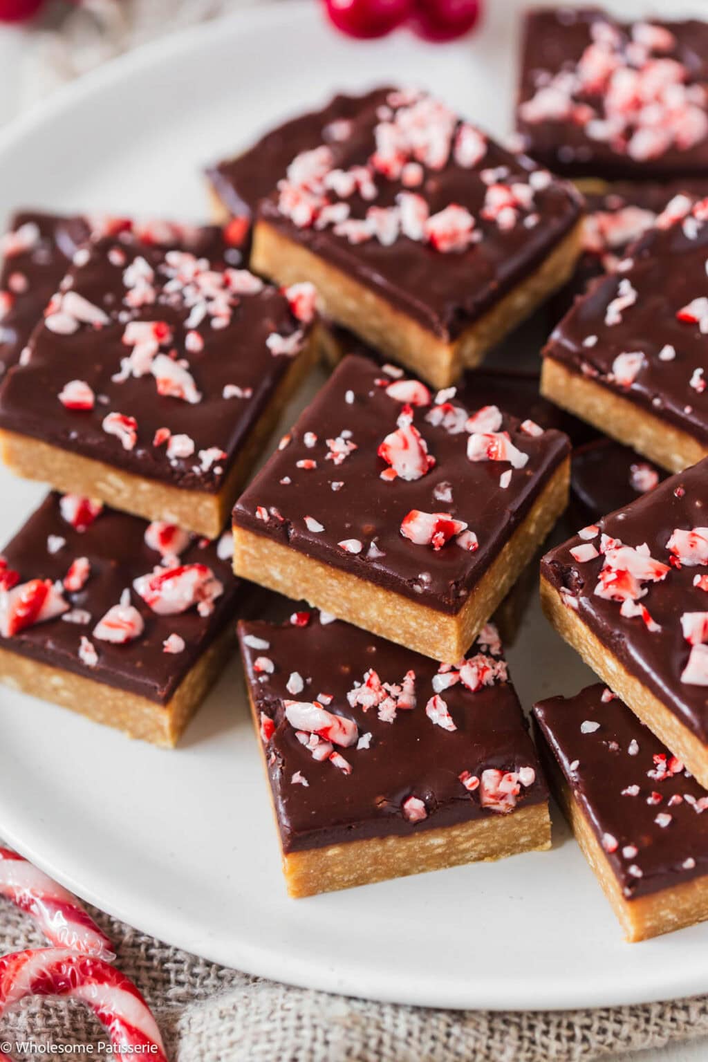 No Bake Christmas Squares - Wholesome Patisserie