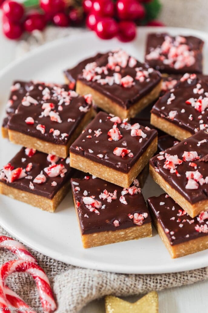 No Bake Christmas Squares - Wholesome Patisserie