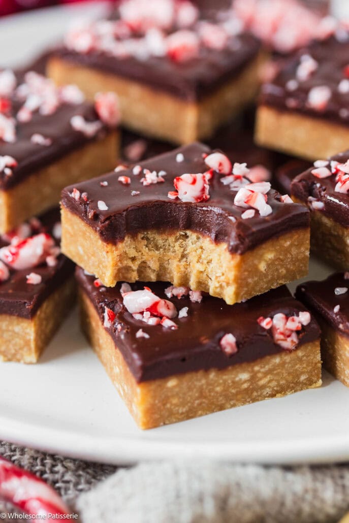 No Bake Christmas Squares - Wholesome Patisserie