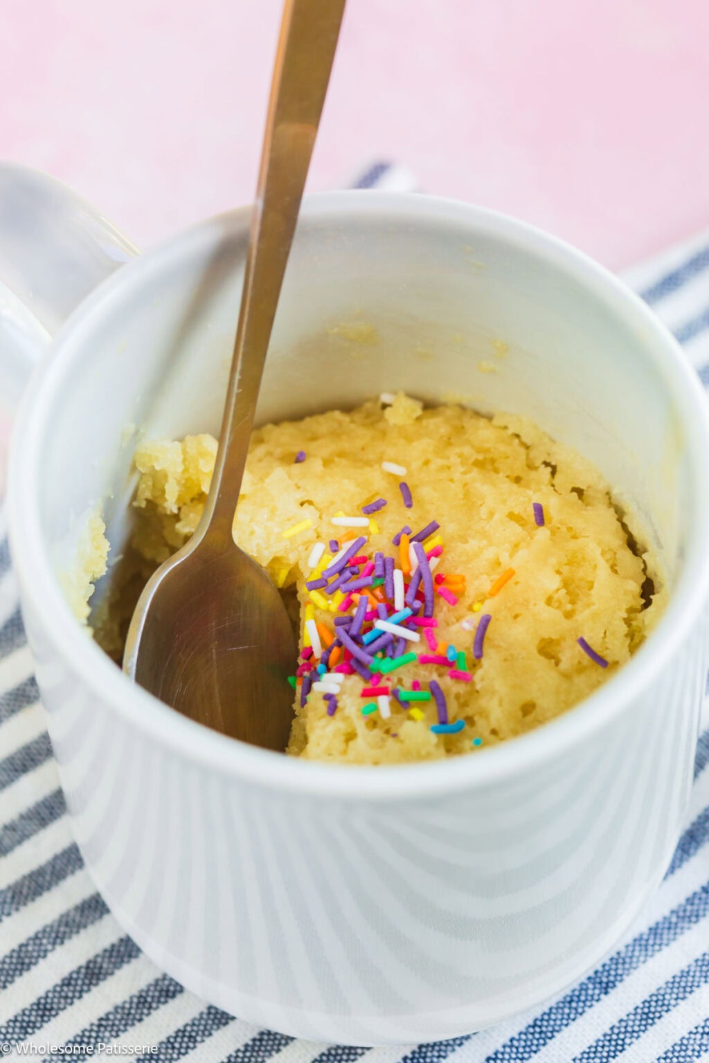 Vanilla Mug Cake without Milk - Wholesome Patisserie