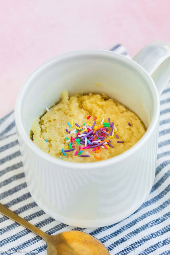Vanilla Mug Cake without Milk - Wholesome Patisserie