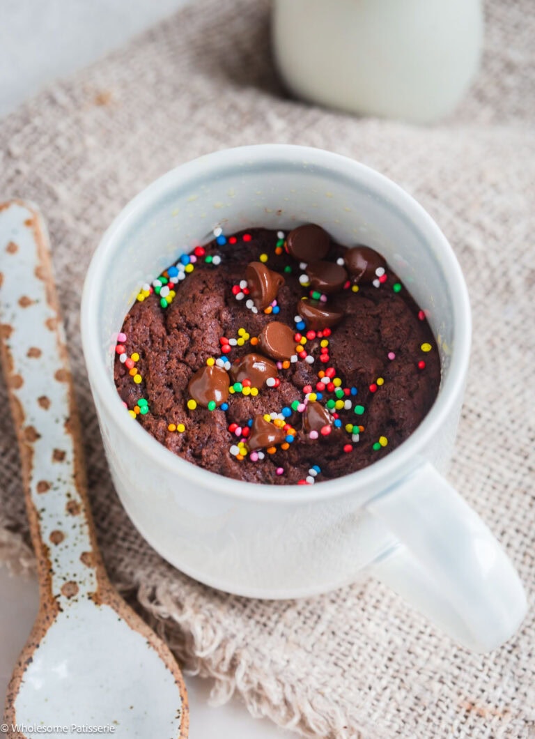 Chocolate Mug Cake without Milk - Wholesome Patisserie