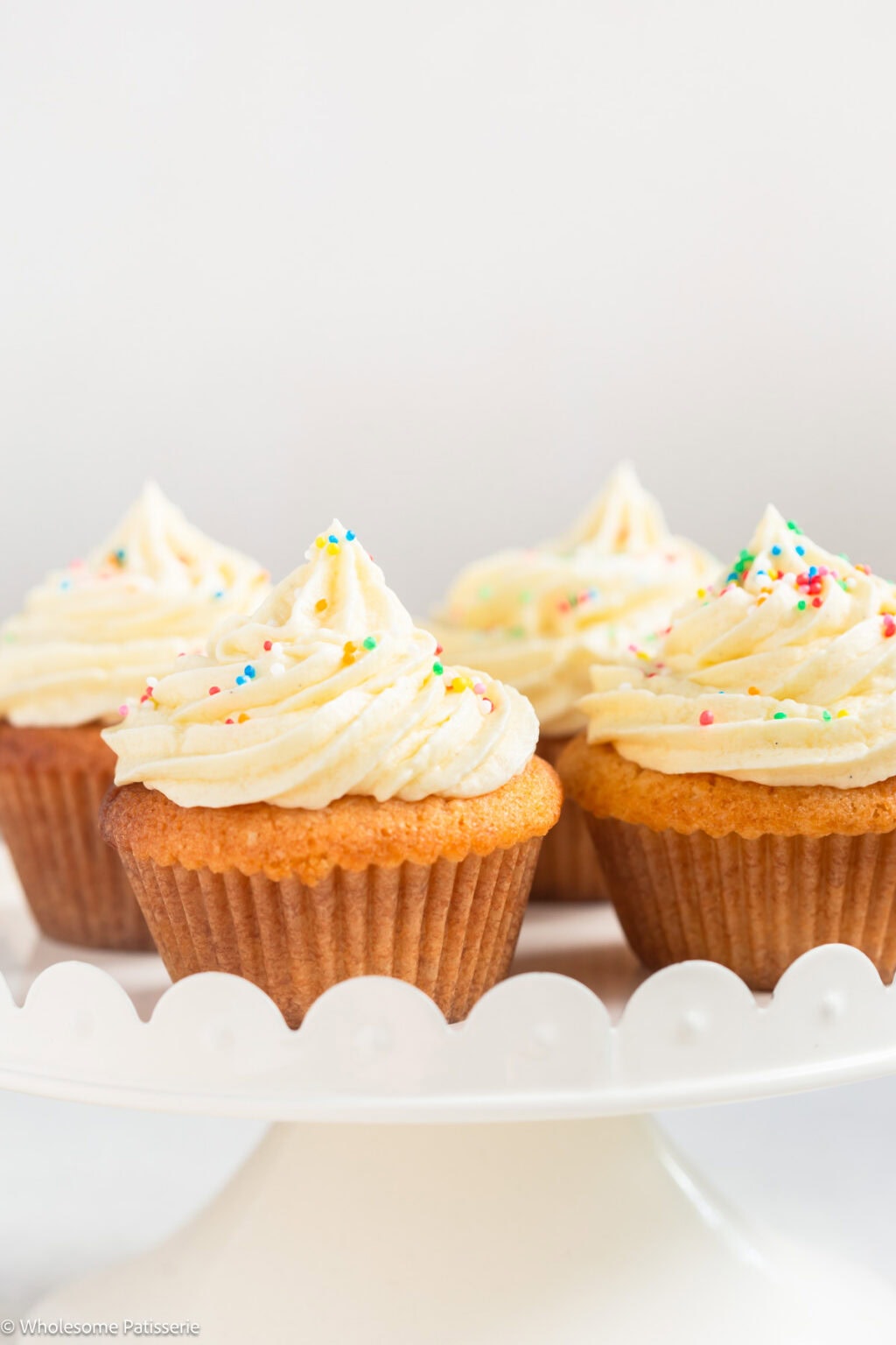 Vanilla Cupcakes without Milk - Wholesome Patisserie